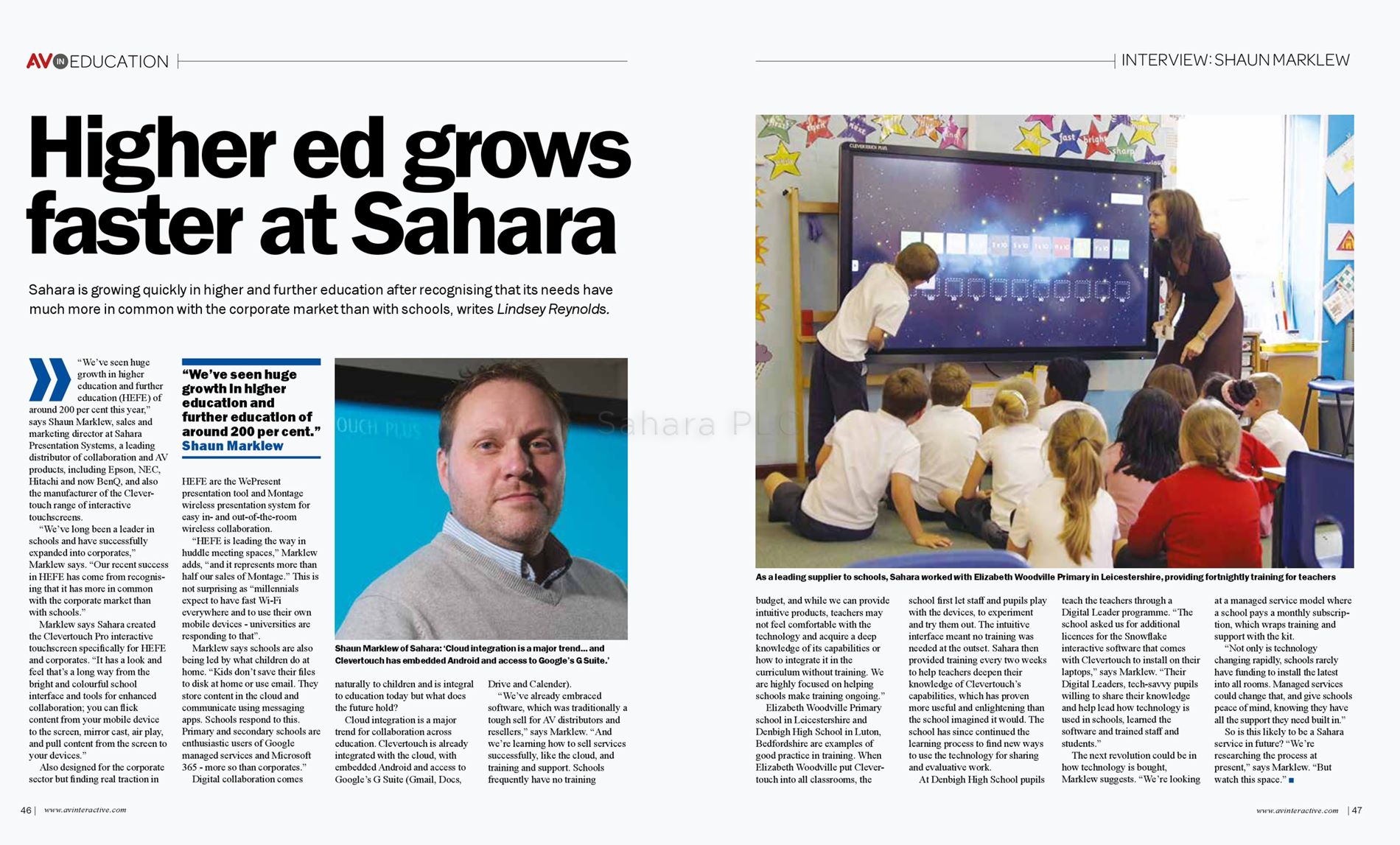 AV in Education: Higher Ed Grows Faster at Sahara // Clevertouch Tools